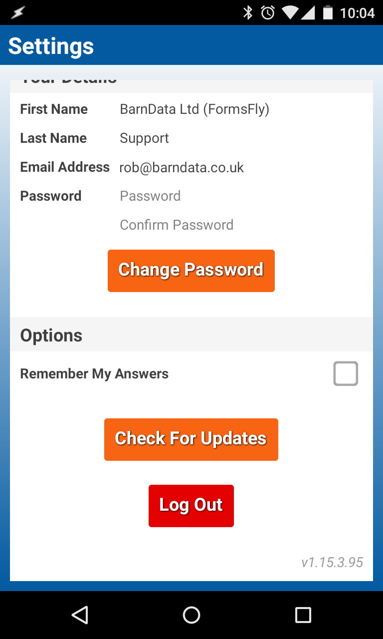 setting screen – FormsFly Support